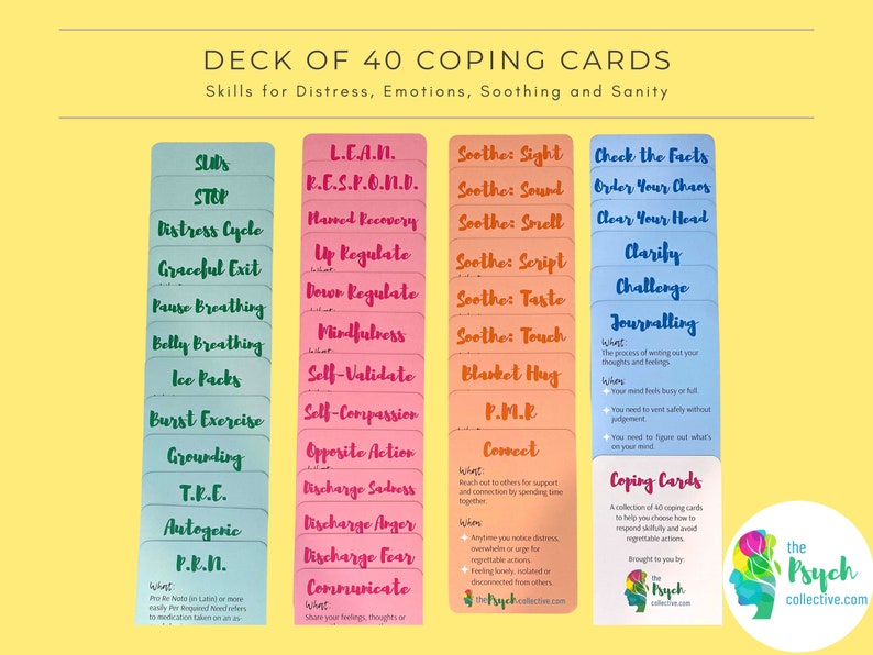 Coping Cards - Deck of 40 - Etsy