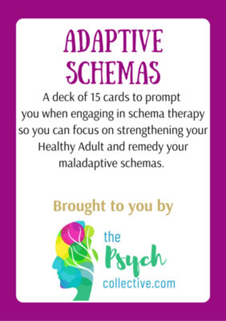 Schema Therapy Cards- Deck of 43 - Etsy