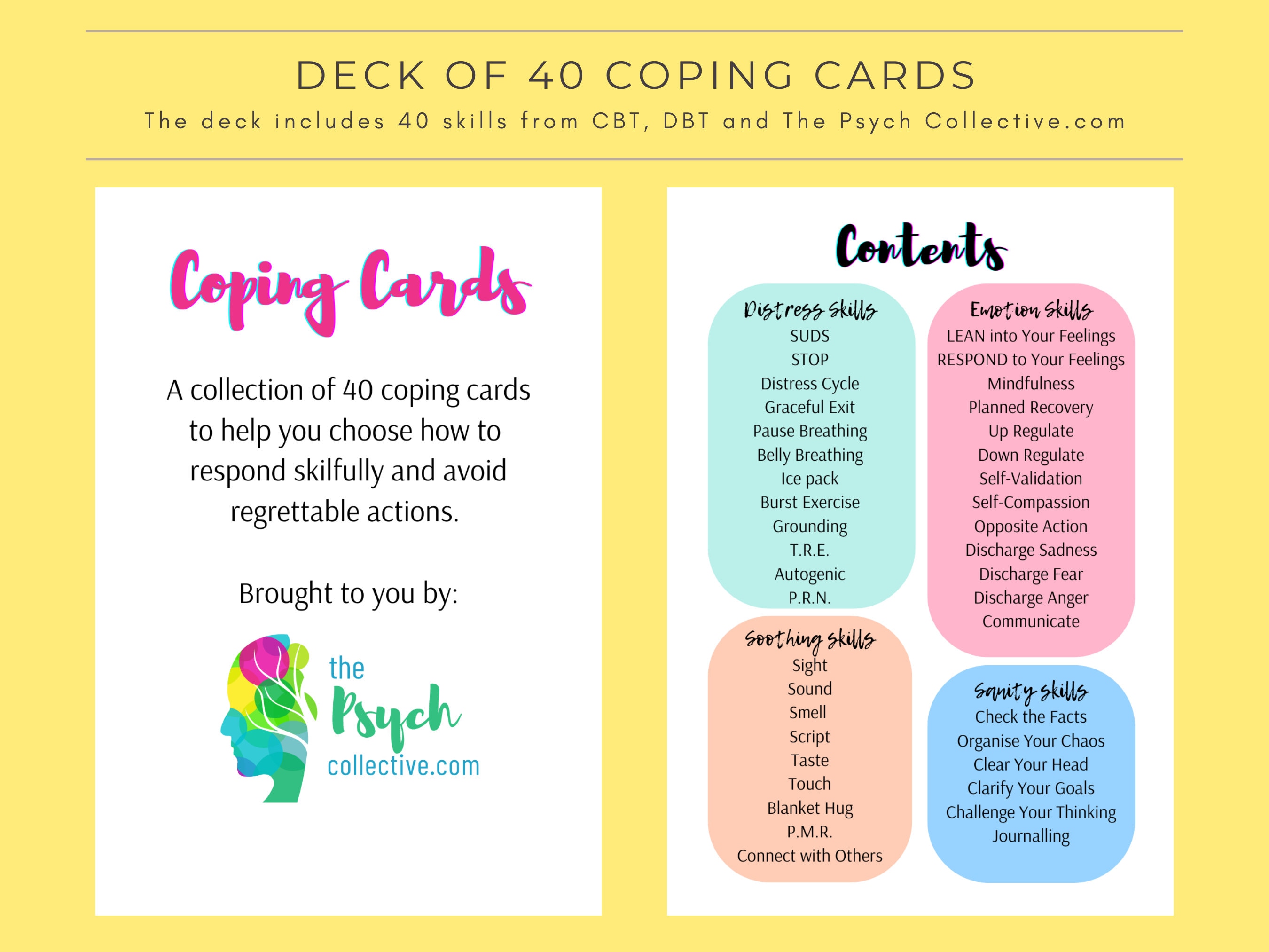 Coping Cards - Deck of 40 - Etsy