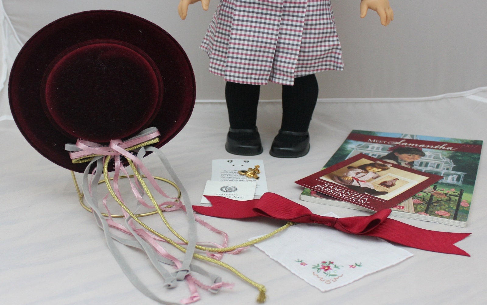 AMERICAN GIRL Meet SAMANTHA 18 Doll Retired accessories Brooch Book ...