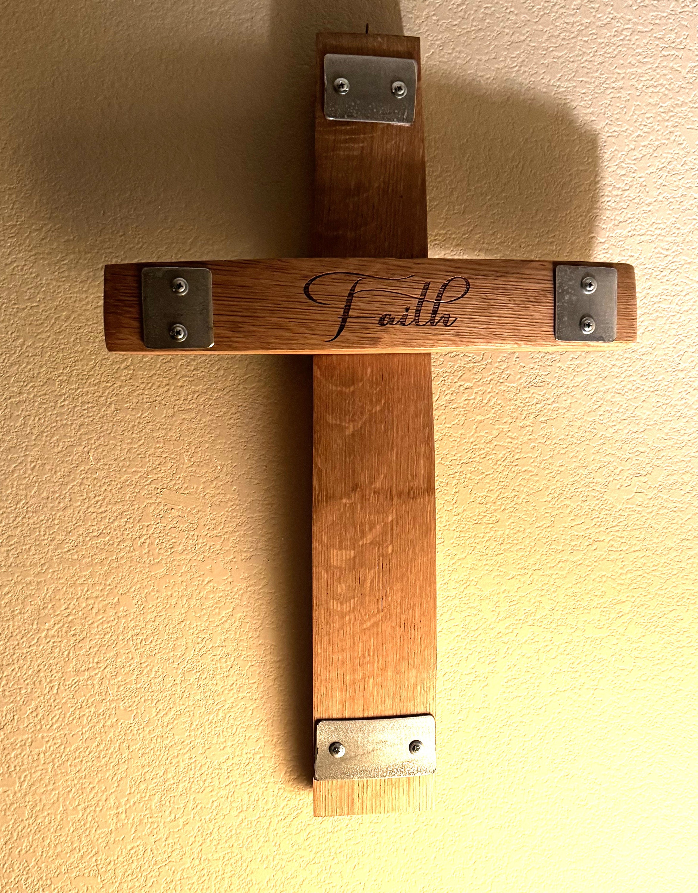 WINE Barrel STAVE CROSS Can Be Personalized Rustic 23 Inches - Etsy