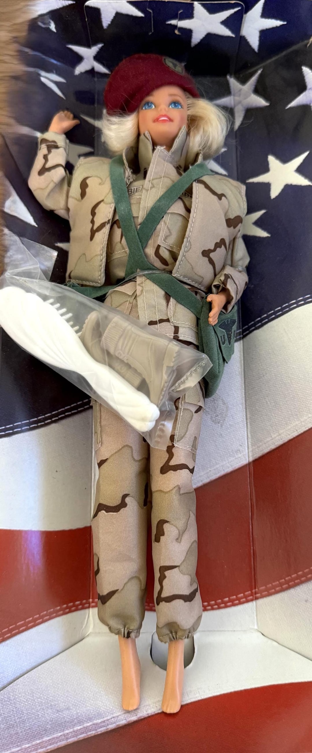 Vintage 1992 Stars 'n Stripes Army Barbie Doll Mattel 1234 in Box - Etsy