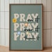 Retro Christian Wall Art Pray Print Christian Poster Bible - Etsy