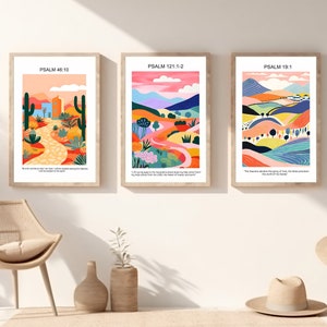 Psalm Bible Verse Bundle, Psalm Poster, Church Sunday School, Christian ...