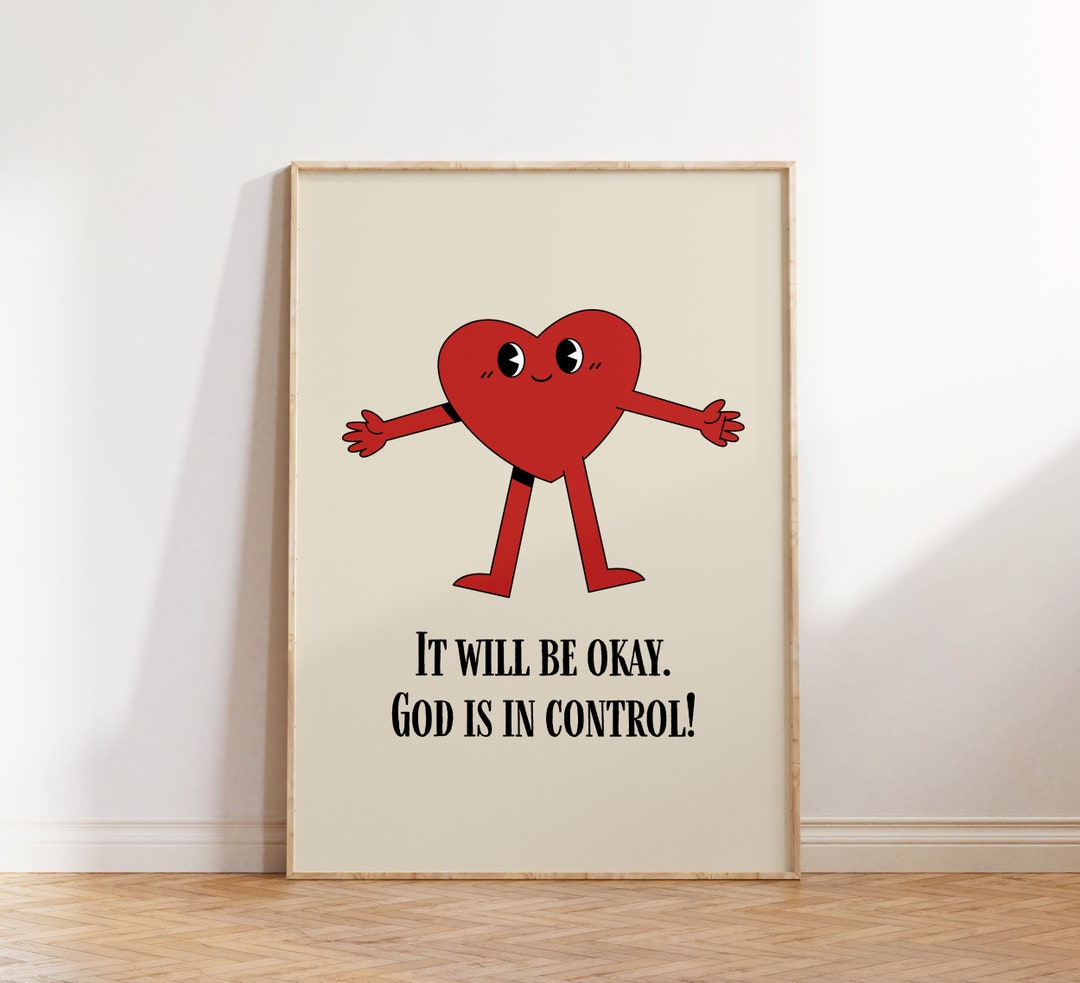 Retro Christian Wall Print, Faith Print, Christian Poster, Bible Verse ...