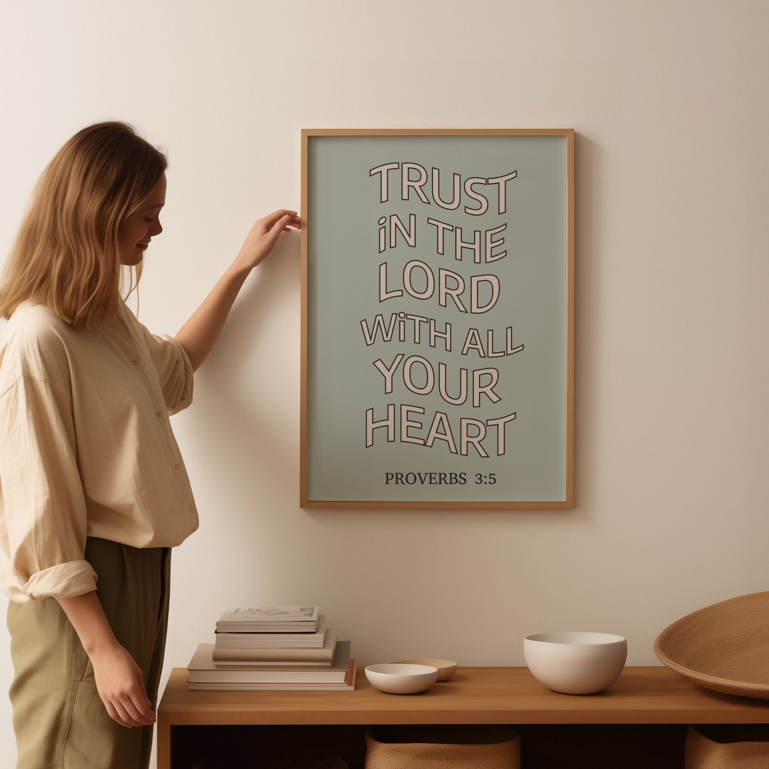 Retro Groovy Christian Wall Print, Christian Poster, Bible Scripture ...