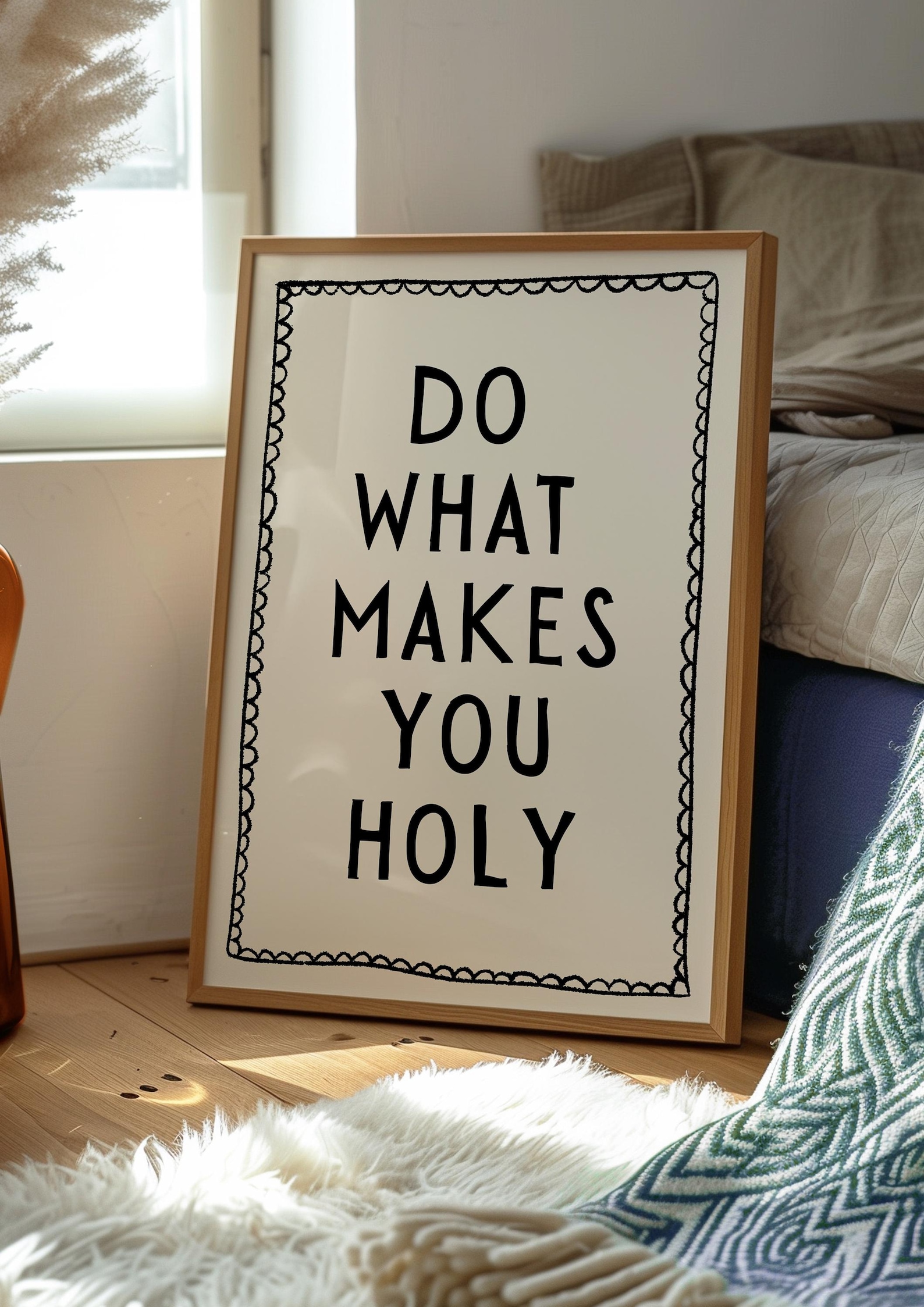 Do What Makes You Holy Print, Preppy Christian Wall Art, Neutral Prayer ...