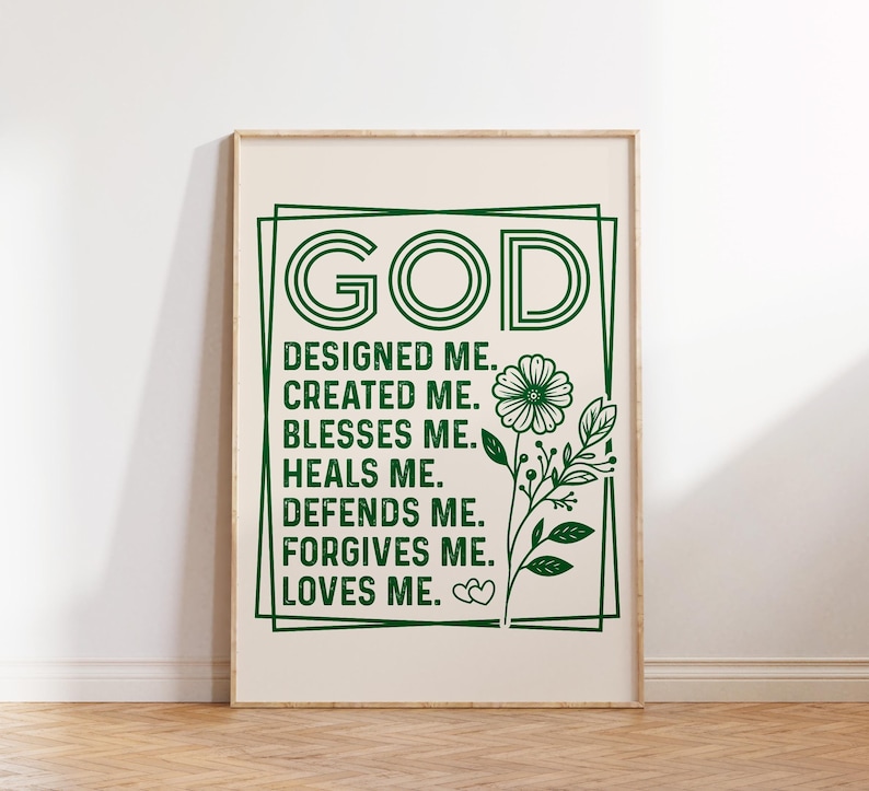Retro God Print, Christian Wall Art, Christian Poster, Digital Download ...