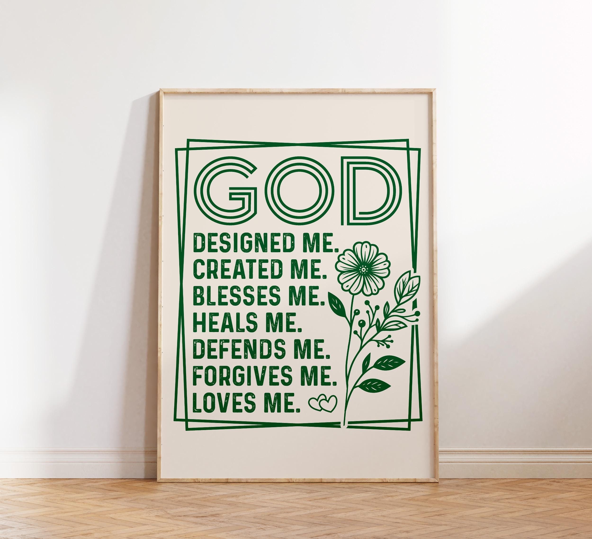 Retro God Print, Christian Wall Art, Religious Poster, Digital Download ...