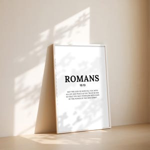 Romans 15:13, Modern Christian Art, Bible Verse Printable Wall Art ...