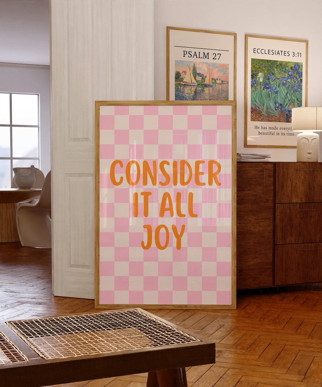 Cute Retro Christian Wall Print, Retro Christian Poster, Bible Verse ...