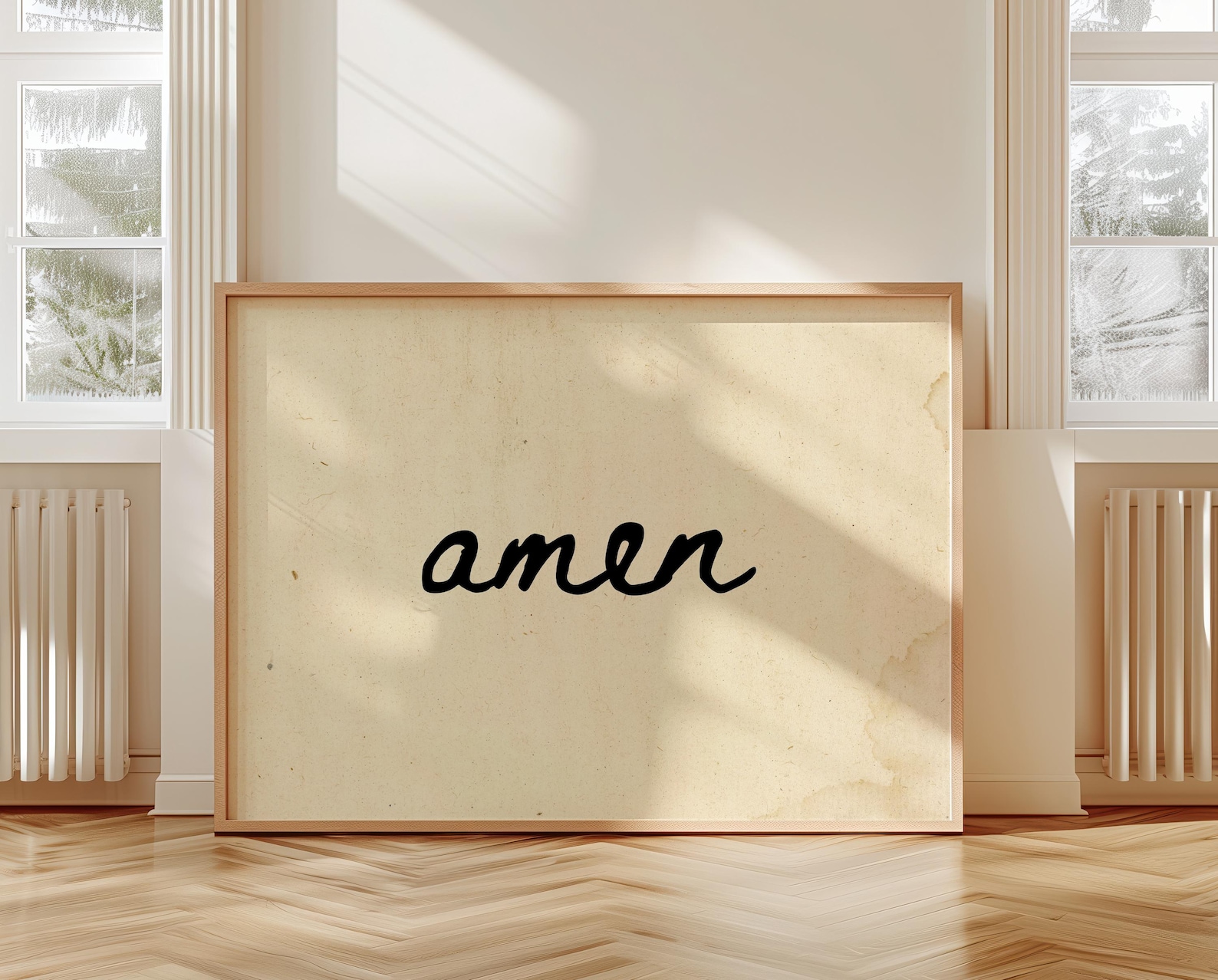 Vintage Amen Print, Christian Wall Art, Neutral Printable Art, Prayer ...