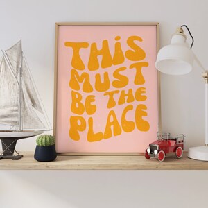 Retro Groovy Wall Print, Retro Wall Art, Digital Download, Printable ...