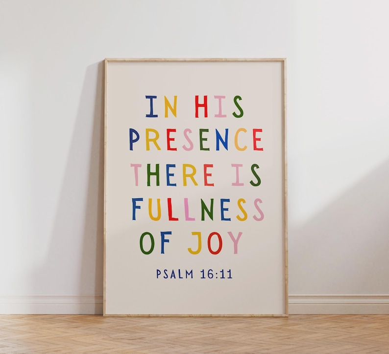 Psalm Bible Poster, Trendy Christian Wall Art, Physical Print, Free ...