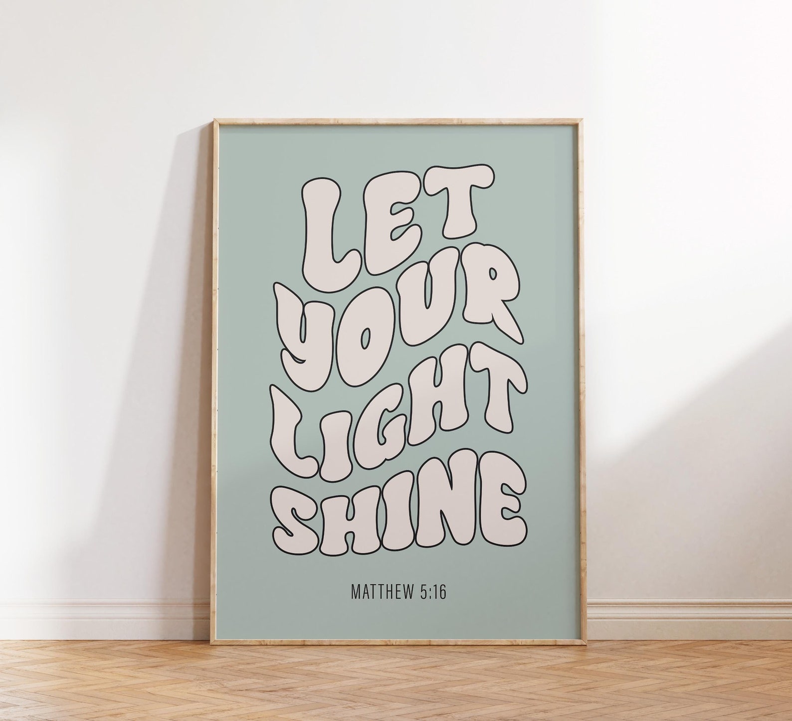 Retro Christian Wall Print, Matthew Scripture Art, Christian Poster ...