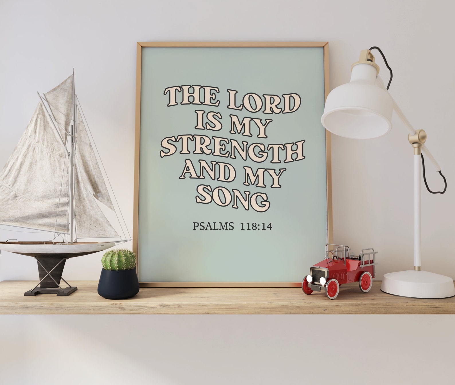 Retro Christian Wall Print Psalms Bible Verse Print Christian - Etsy
