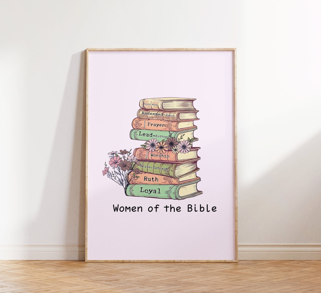 Women of the Bible Wall Print, Christian Poster, Bible Verse, Digital ...