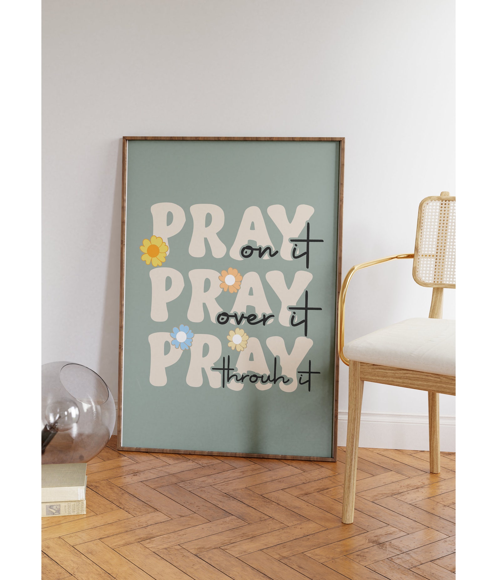 Retro Christian Wall Art Pray Print Christian Poster Bible - Etsy