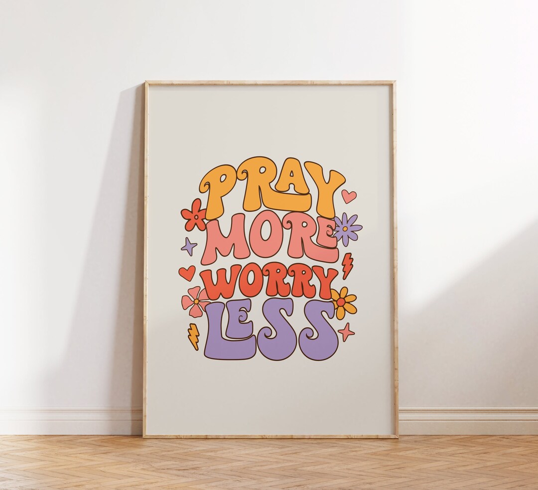 Christian Wall Print Retro Christian Poster Bible Verse Digital ...