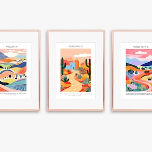 Psalm Bible Verse Bundle, Psalm Poster, Church Sunday School, Christian ...