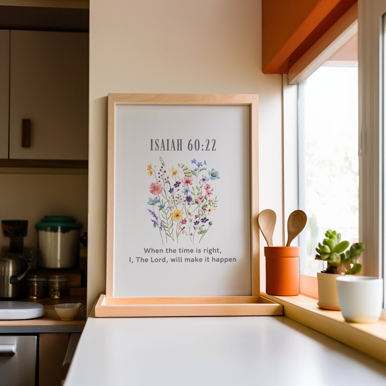Christian Scripture Wall Art Print, Isaiah Poster, Christian Poster ...