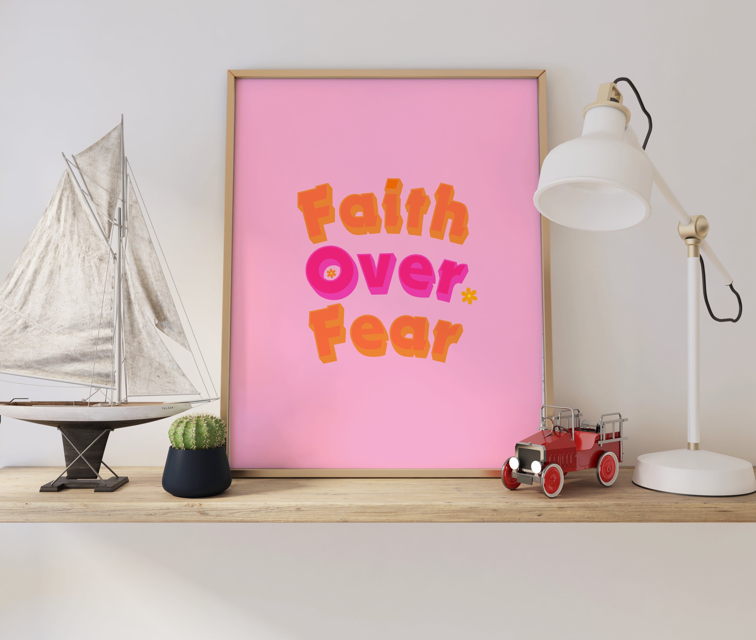 Retro Christian Wall Print, Faith Print, Christian Poster, Bible ...