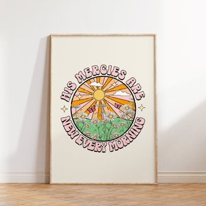 Retro Christian Wall Print Faith Print Christian Poster Bible Verse ...