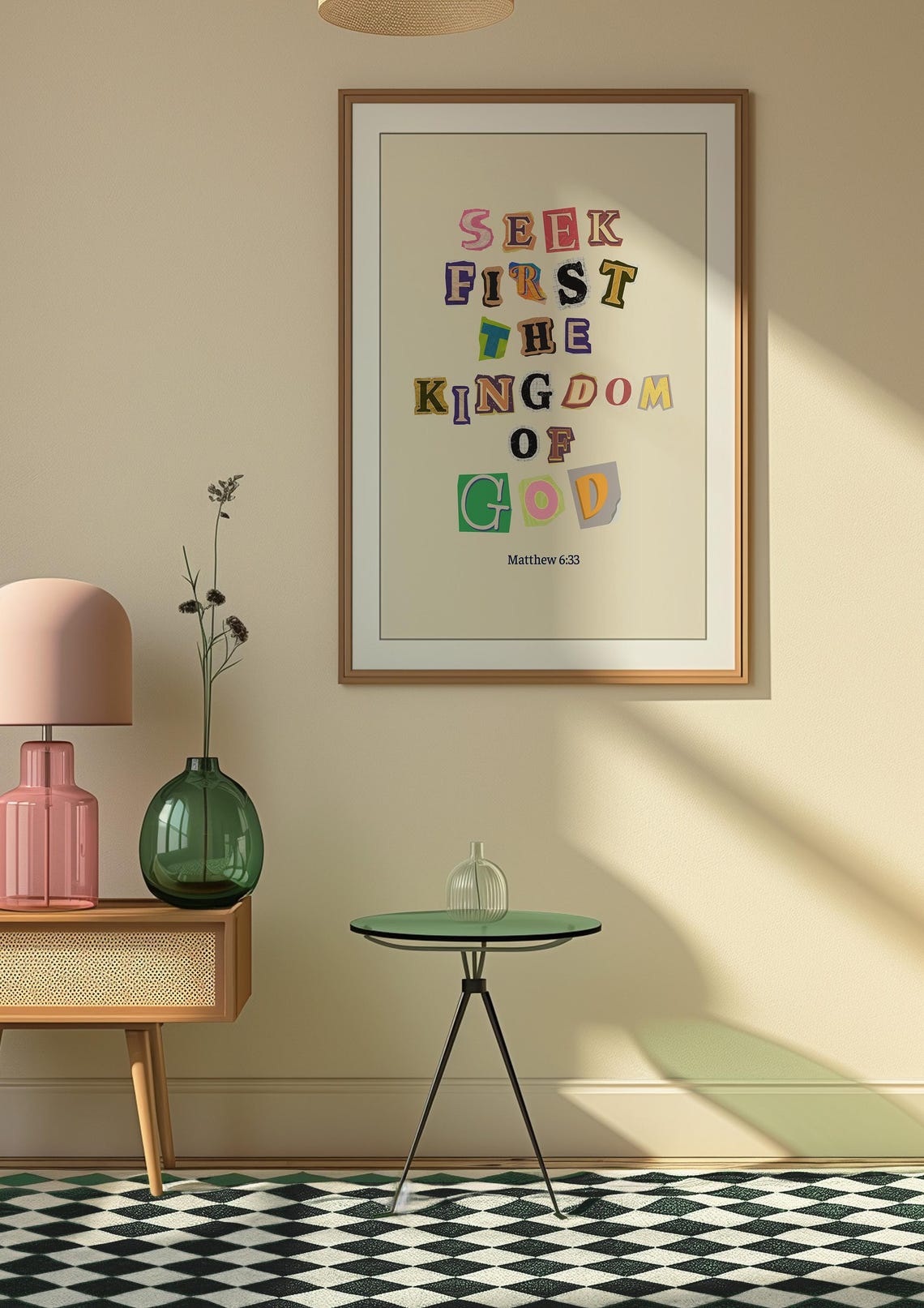 Seek First the Kingdom of God Art Print, Christian Wall Art, Matthew ...