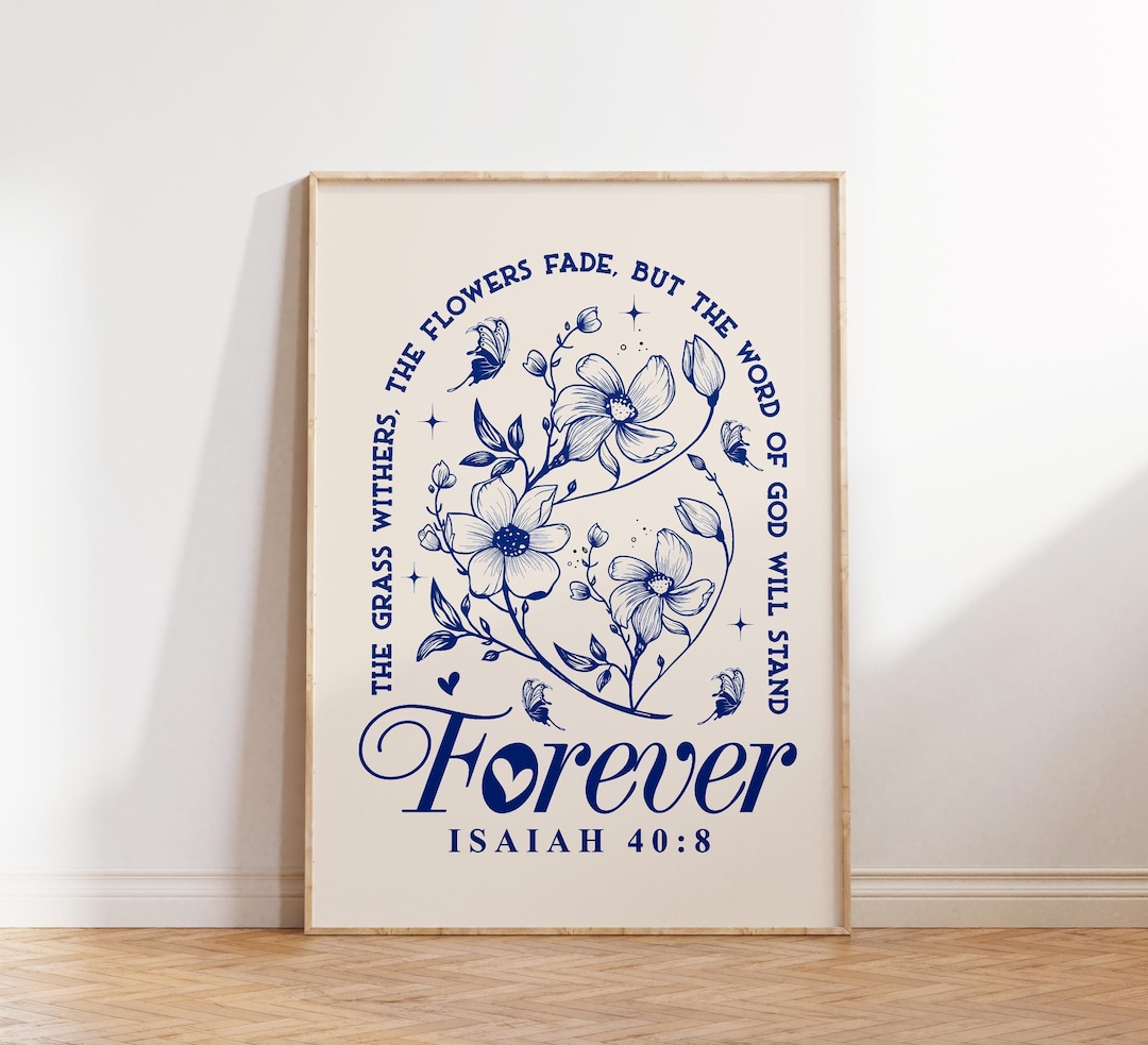 Bible Verse Wall Art, Isaiah Digital Print, Christian Home Decor ...
