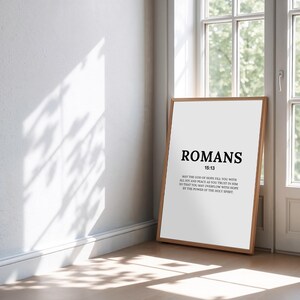 Romans 15:13, Modern Christian Art, Bible Verse Printable Wall Art ...