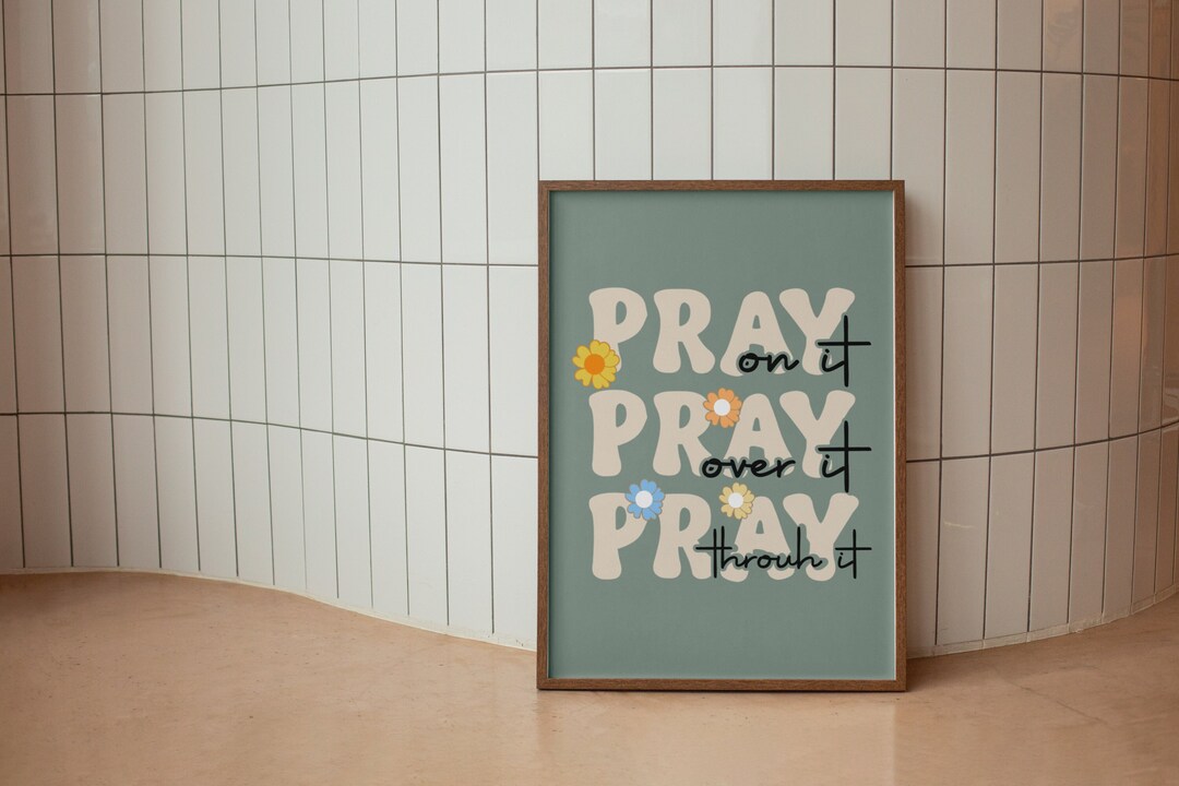 Retro Christian Wall Art Pray Print Christian Poster Bible - Etsy