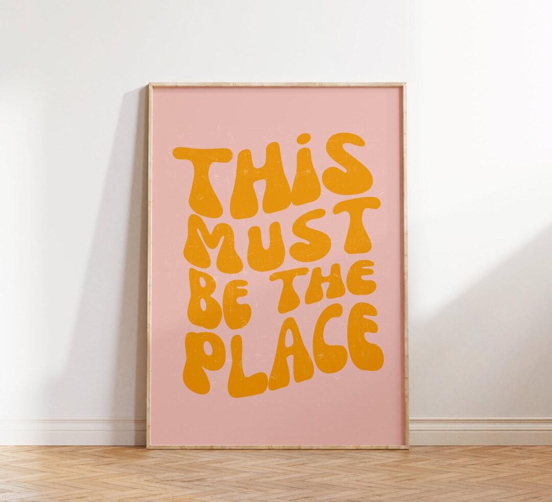 Retro Groovy Wall Print, Retro Wall Art, Digital Download, Printable ...