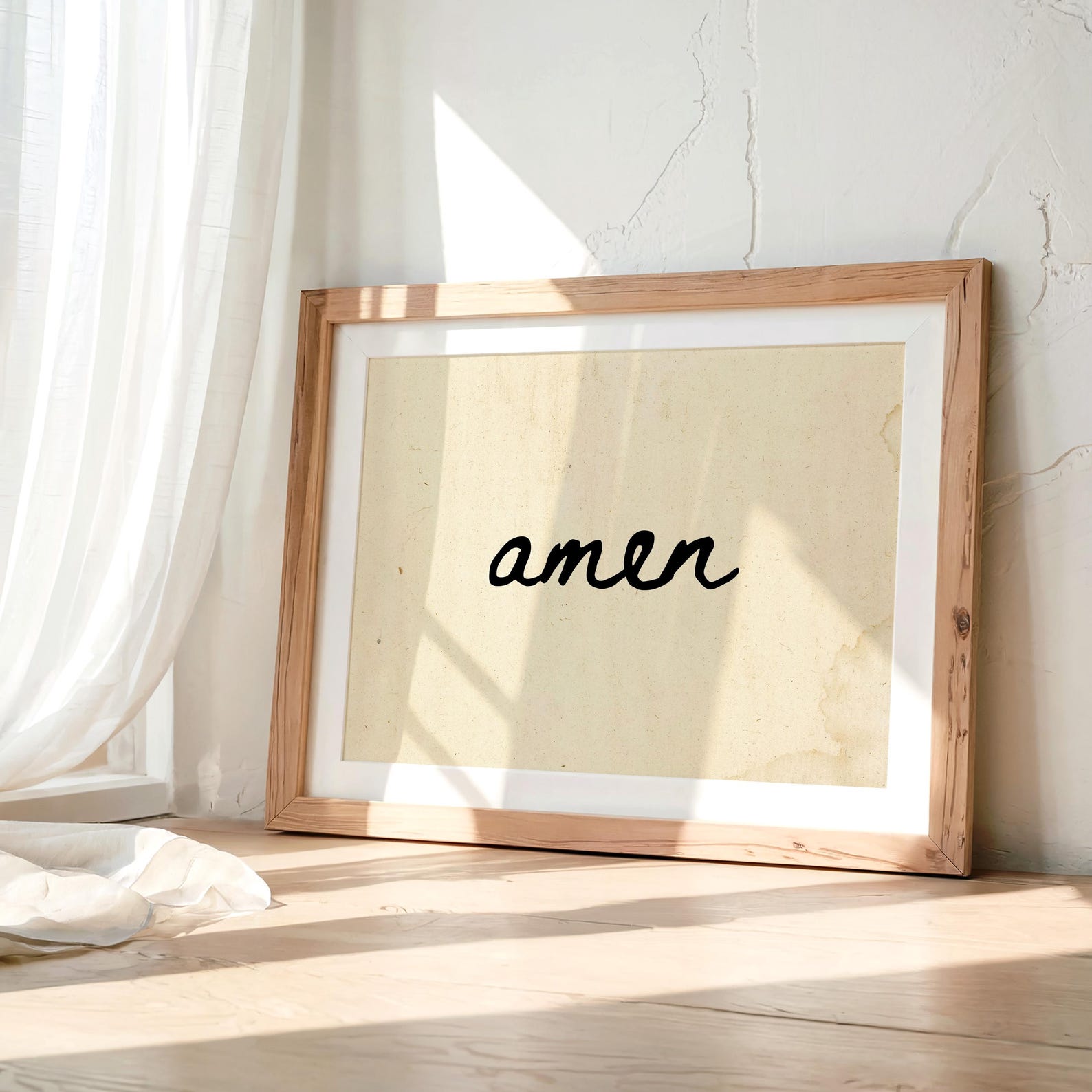 Vintage Amen Print, Christian Wall Art, Neutral Printable Art, Prayer ...