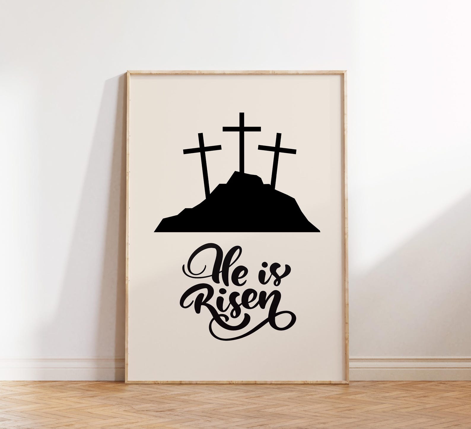 He is Risen Print, Christian Wall Art, Matthew Bible Verse, Easter ...