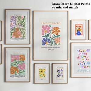 Christian Wall Print Retro Christian Poster Bible Verse Digital ...