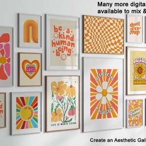 Retro Groovy Wall Art, Kind Print, Digital Download, Printable Art ...