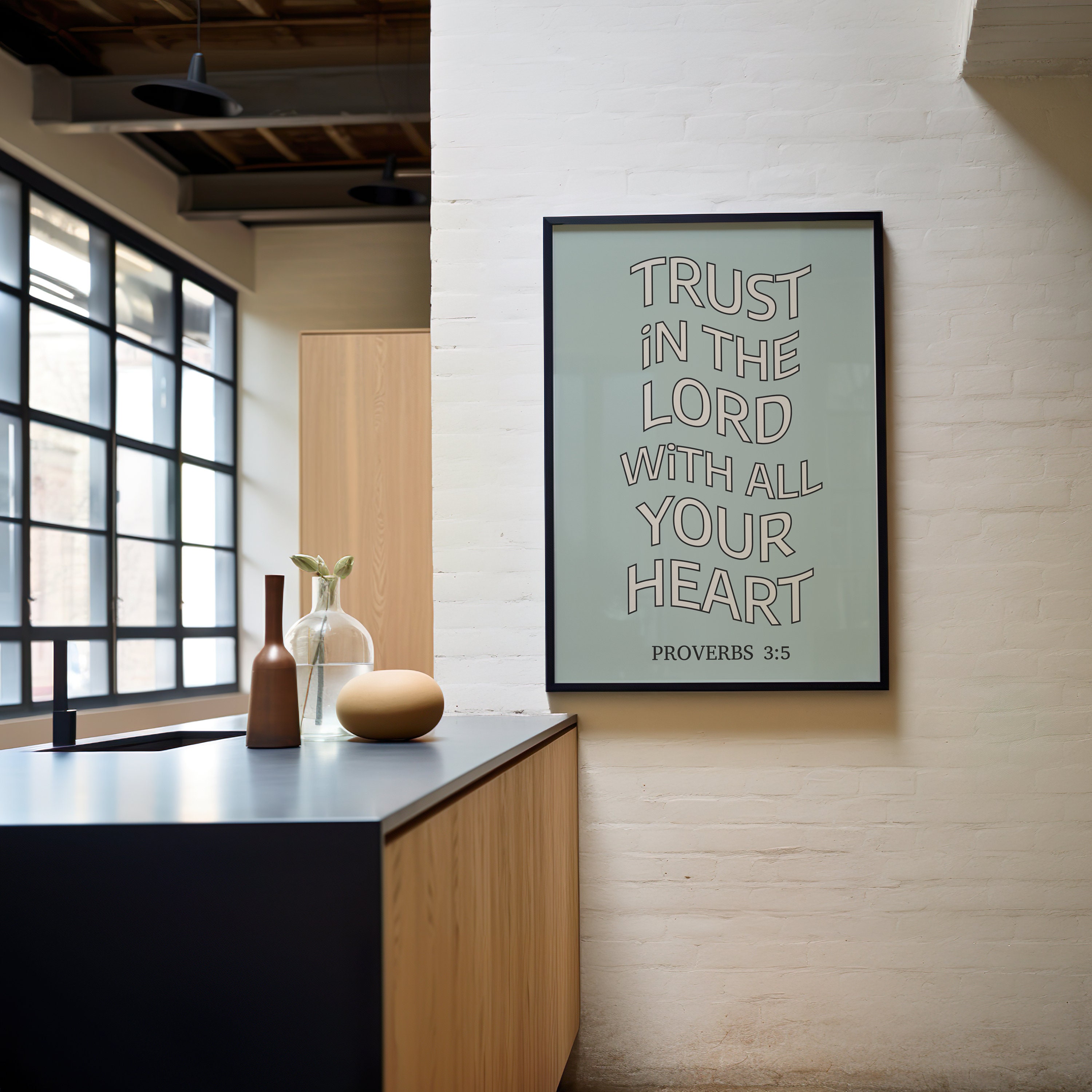 Retro Groovy Christian Wall Print, Christian Poster, Bible Scripture ...