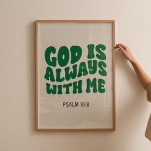 Retro Christian Wall Print, Psalm Scripture Art, Religious Print, Bible ...