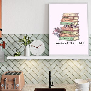 Women of the Bible Wall Print, Christian Poster, Bible Verse, Digital ...