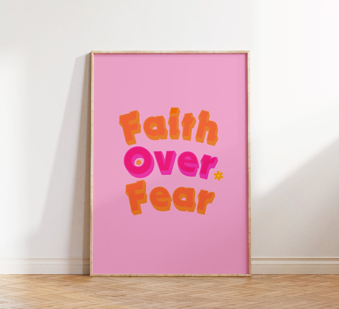 Retro Christian Wall Print, Faith Print, Christian Poster, Bible ...