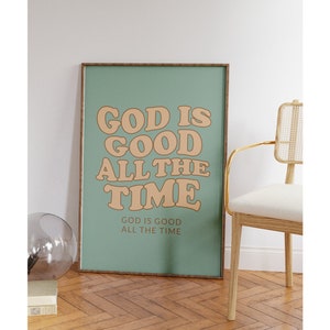 Retro Christian Wall Print Bible Verse God Jesus Faith Print Christian ...