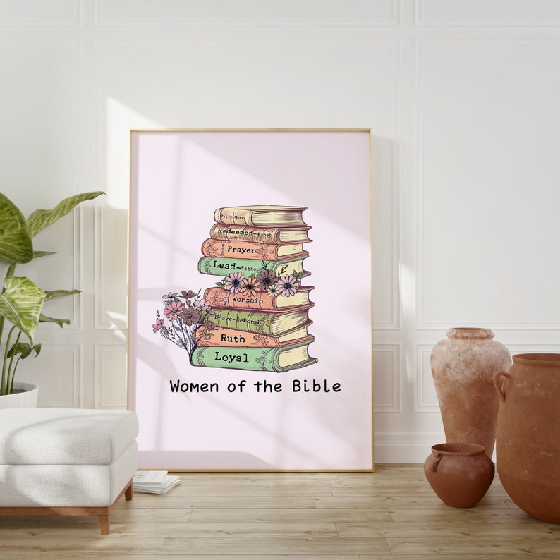 Women of the Bible Wall Print, Christian Poster, Bible Verse, Digital ...