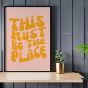 Retro Groovy Wall Print, Retro Wall Art, Digital Download, Printable ...