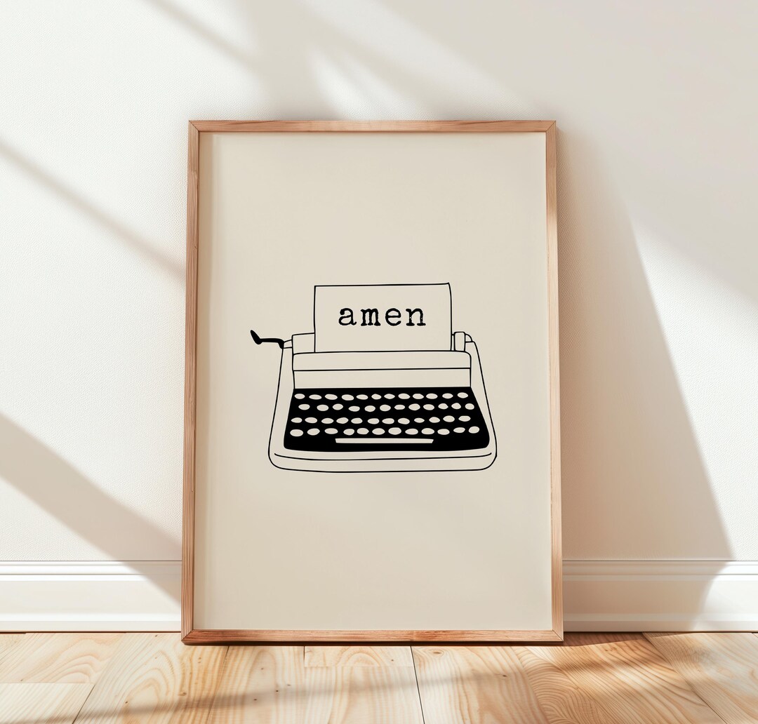 Amen Print, Trendy Christian Wall Art, Faith Inspired Poster, Prayer ...