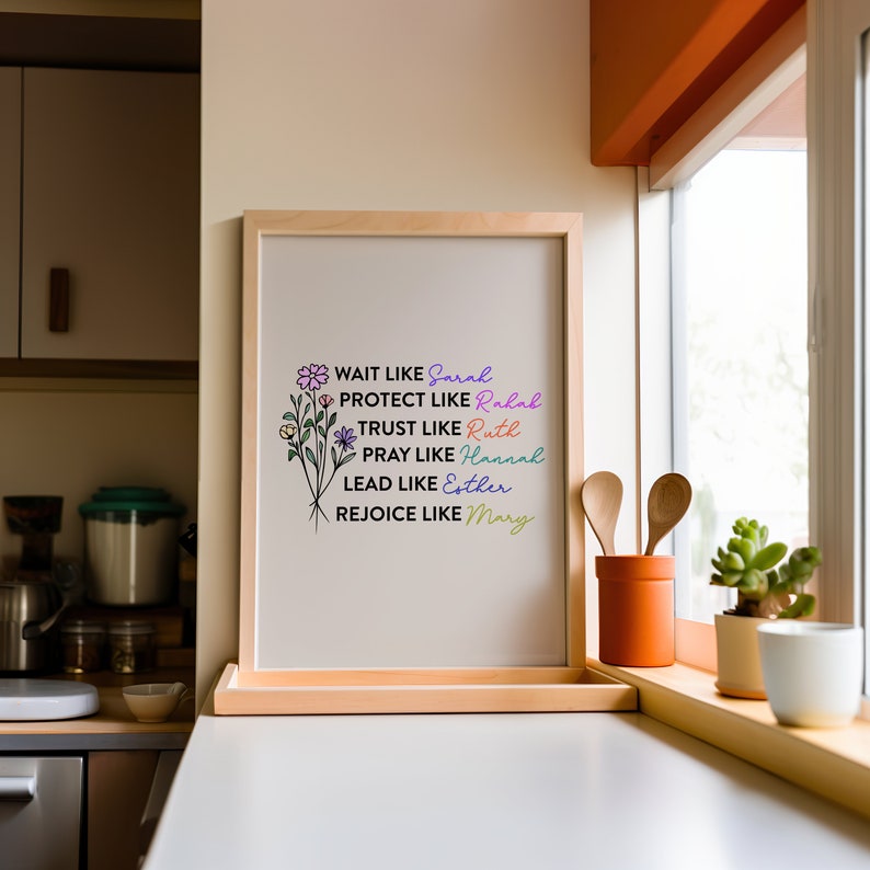 Christian Wall Art, Women of Bible Print, Religious Print, Scripture ...