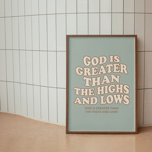 Retro Christian Wall Print Bible Verse God Jesus Faith Print Christian ...