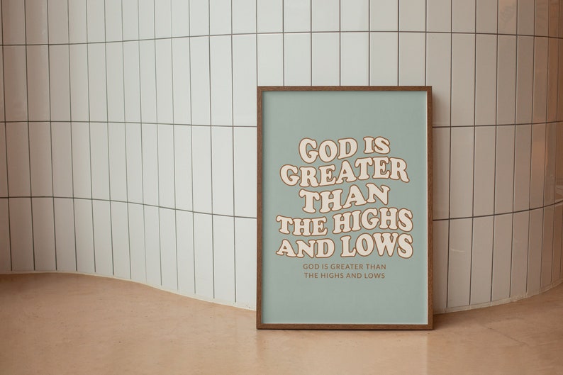 Retro Christian Wall Print Bible Verse God Jesus Faith Print - Etsy
