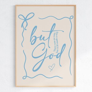 But God Print, Christian Typography Print, Trendy Christian Wall Art ...