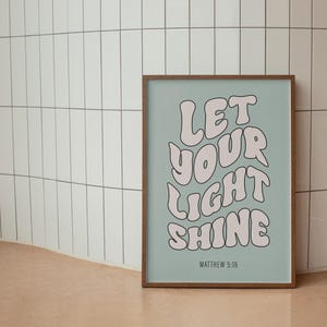 Retro Christian Wall Print, Matthew Scripture Art, Christian Poster ...