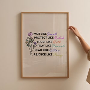 Christian Wall Art, Women of Bible Print, Religious Print, Scripture ...